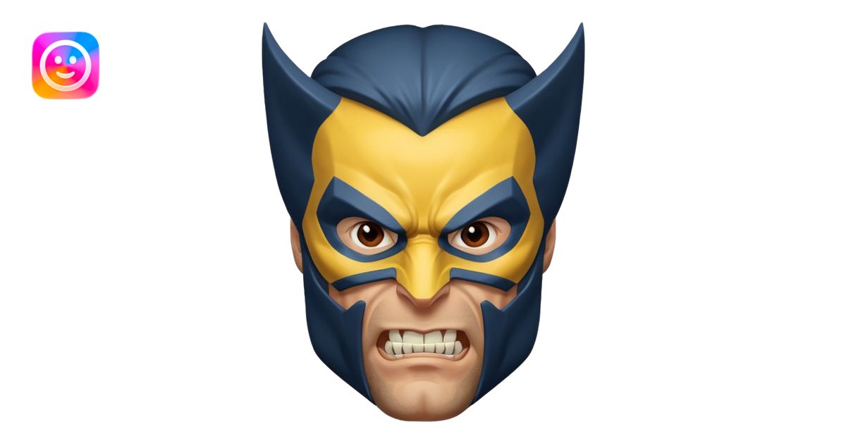 Wolverine with mask emoji | AI Emoji Generator
