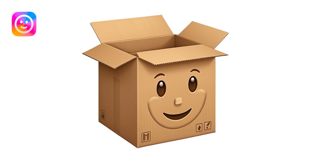 ein karton mit der beschriftun "musterset" emoji | AI Emoji Generator