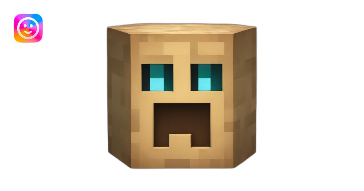 A Minecraft block emoji | AI Emoji Generator