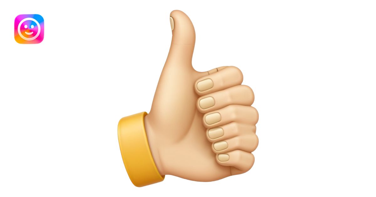 thumbs up emoij extra long thumb emoji | AI Emoji Generator