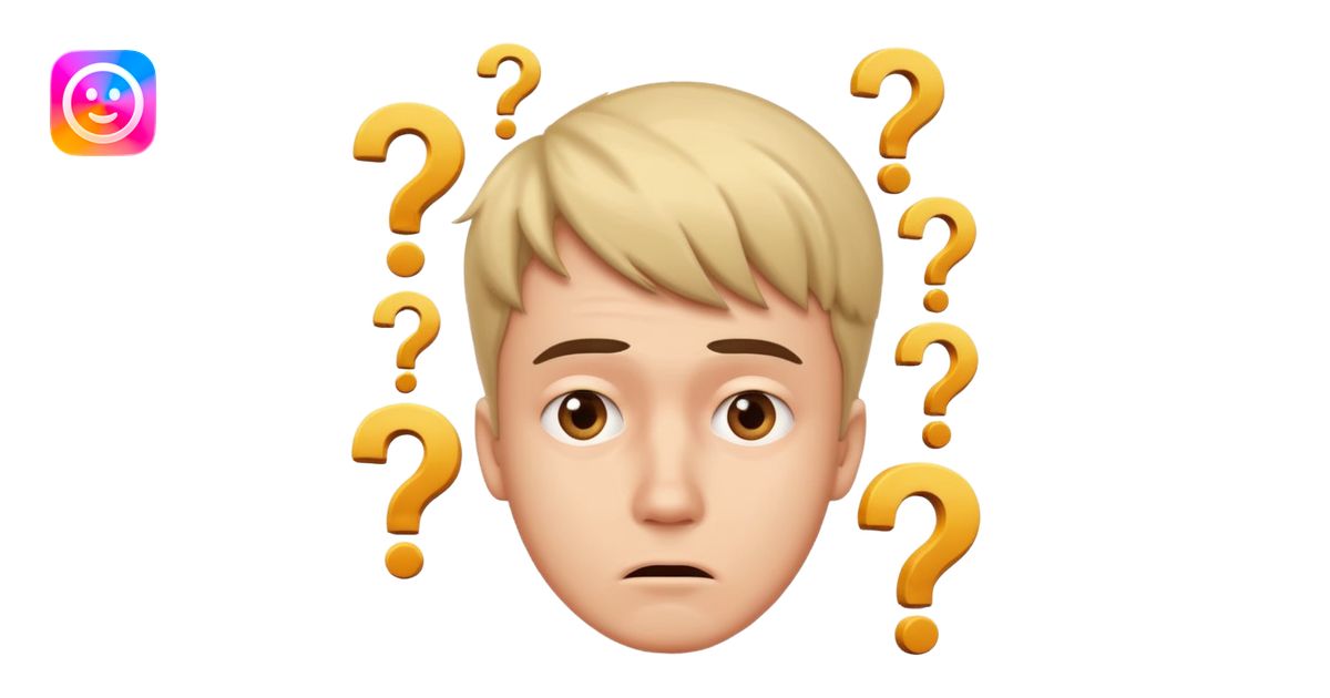 confused guy meme with question marks emoji | AI Emoji Generator