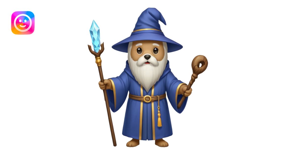 Dog wizard emoji | AI Emoji Generator