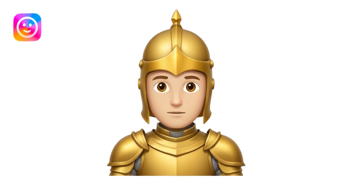 a knight in gold armor emoji | AI Emoji Generator