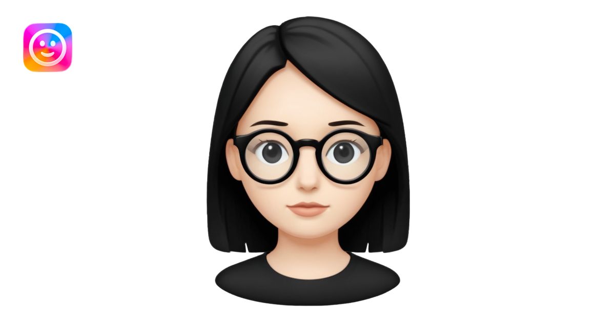 black spectacles with black lenses emoji | AI Emoji Generator