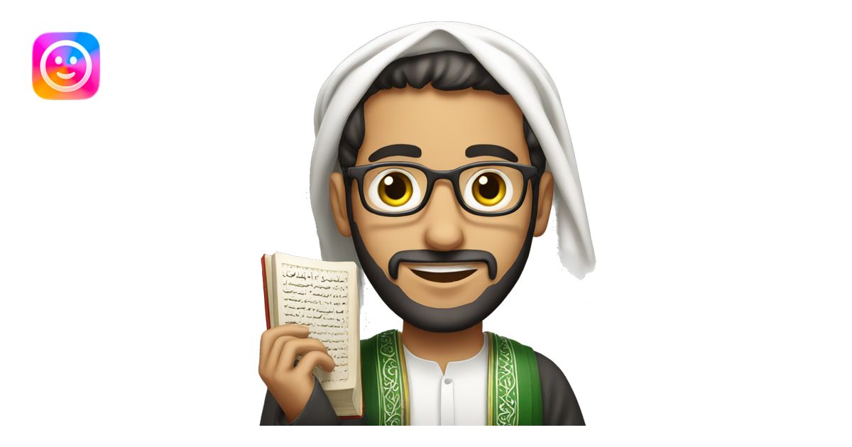 arab guy with quran emoji | AI Emoji Generator