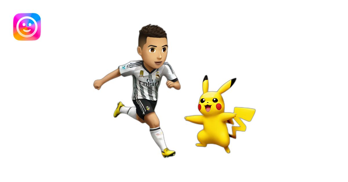 ronaldo shoot pikachu emoji | AI Emoji Generator