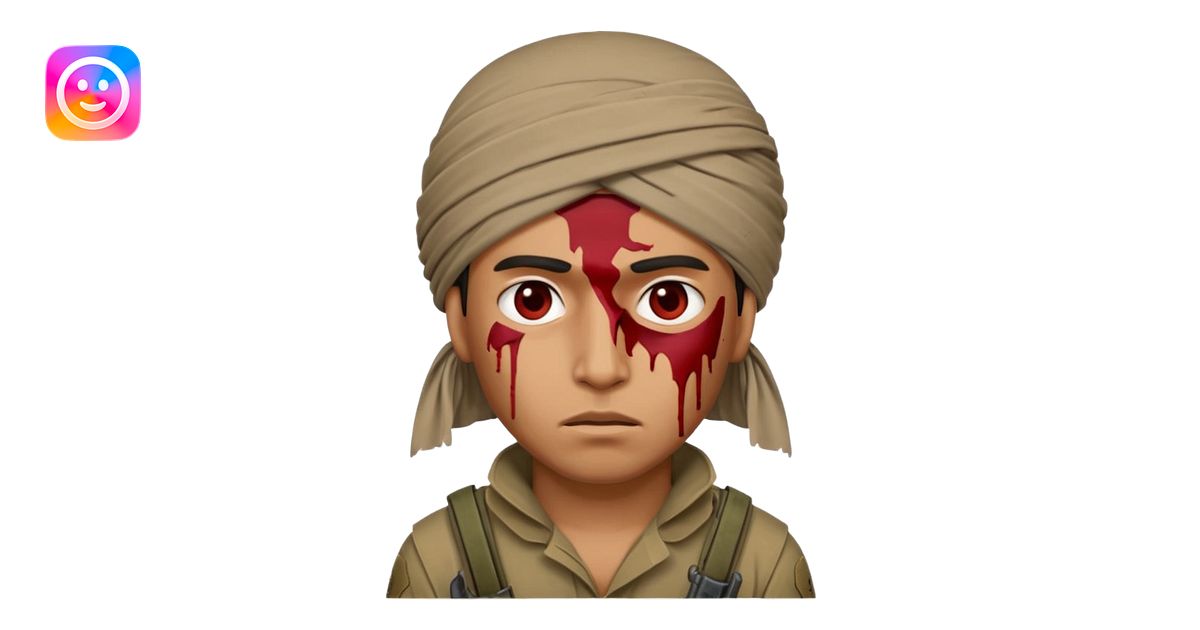 taliban soldier with hole in the head from a gun emoji | AI Emoji Generator