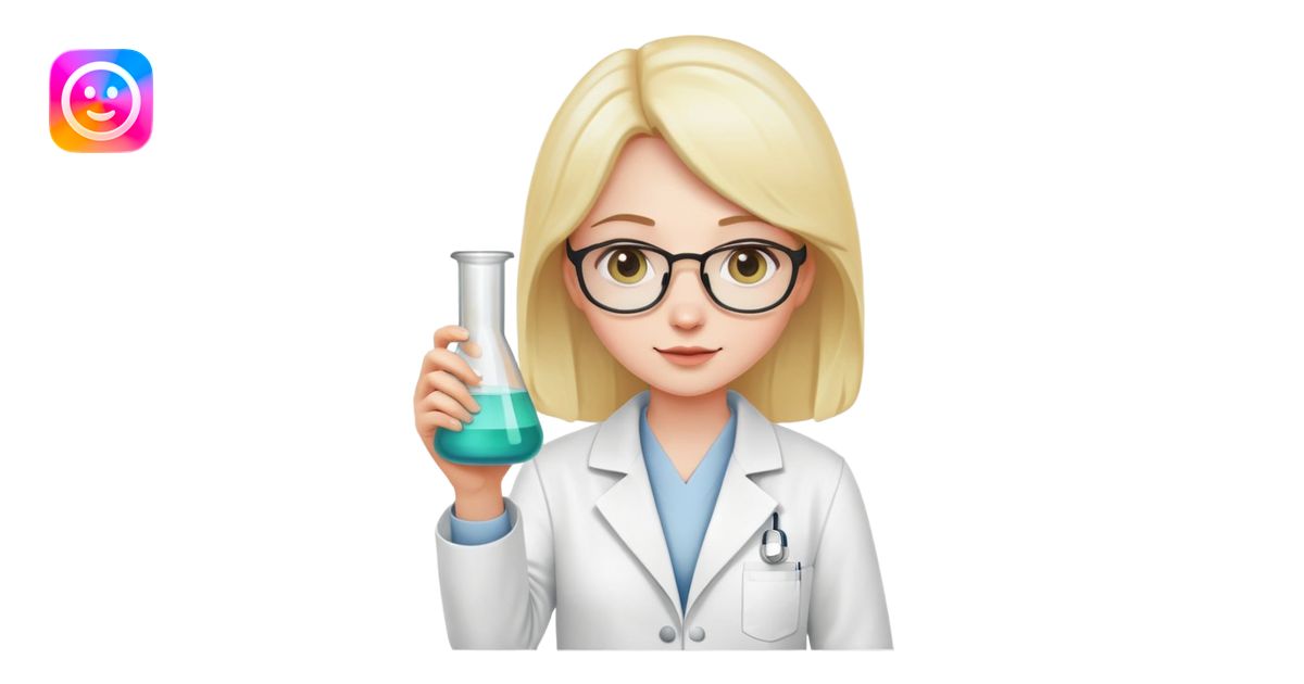 Chemistry aesthetic girl emoji | AI Emoji Generator