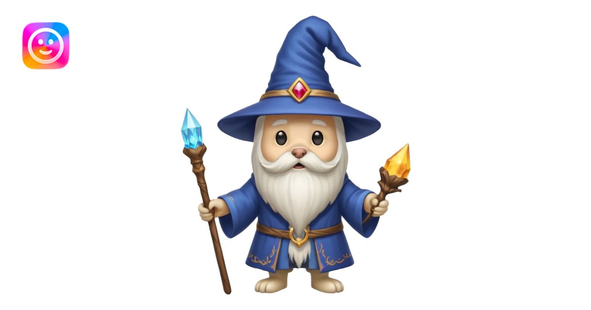 Dog wizard emoji | AI Emoji Generator
