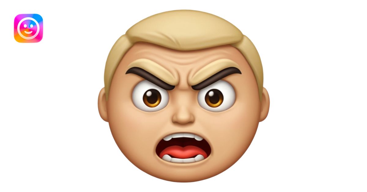 Normal emoji eye angry eyebrows and yummy mouth emoji emoji | AI Emoji ...