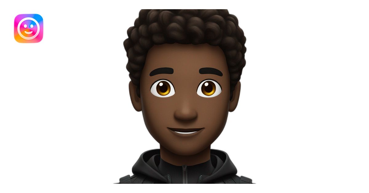 black spider-man miles morales emoji | AI Emoji Generator