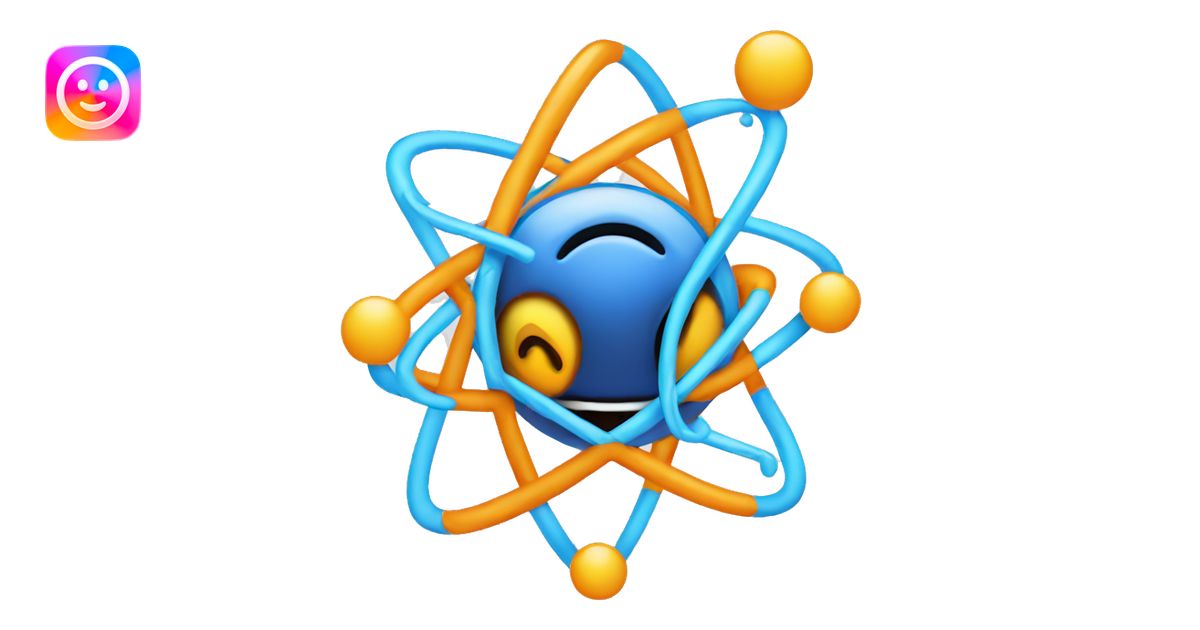 atom with letter A in the middle emoji | AI Emoji Generator