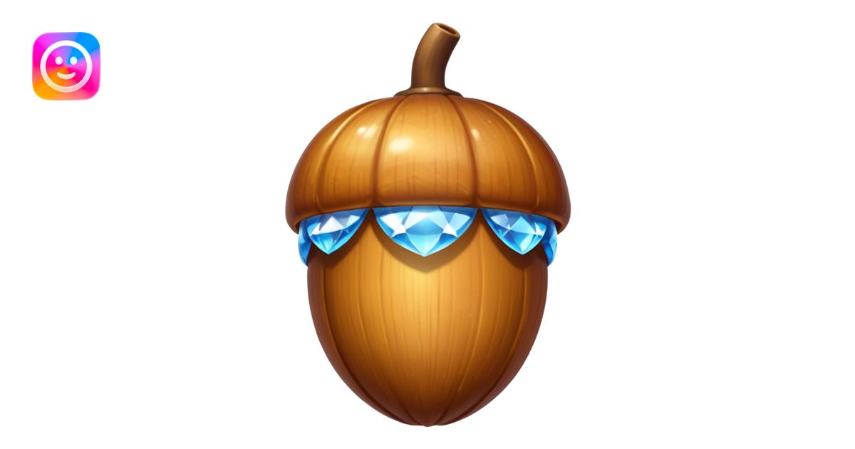Chrystal acorn emoji | AI Emoji Generator