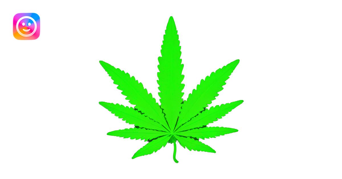 420. neon raving person smoking. dancing raver, hemp leaves emoji | AI ...
