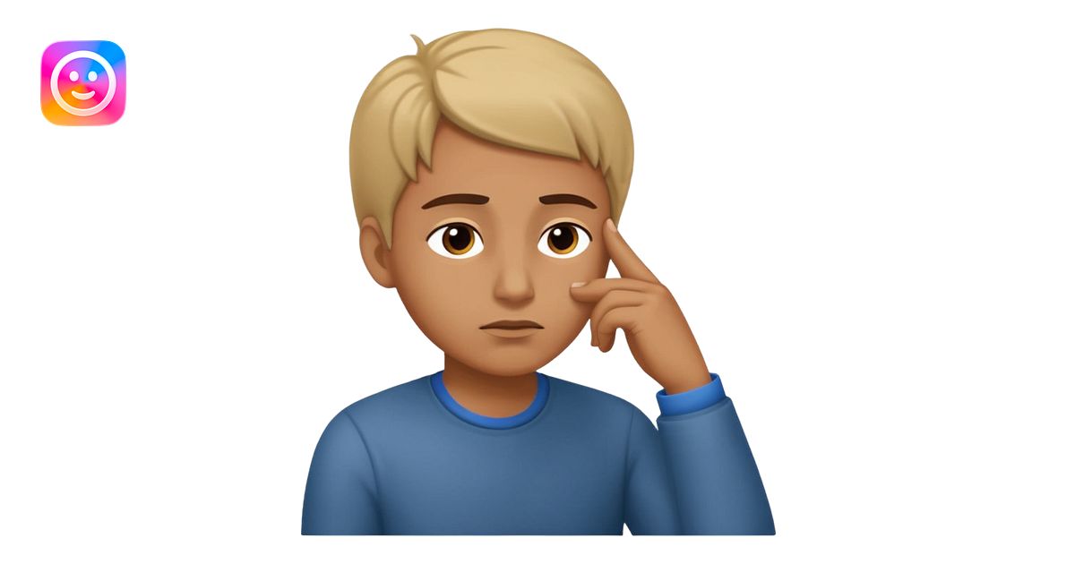 Mano en la sien (pensar) emoji | AI Emoji Generator