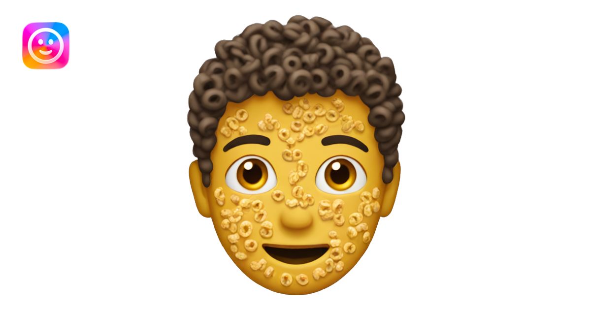 A boy made out of Cheerios emoji | AI Emoji Generator