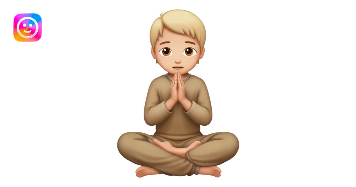 person kneeling and begging, hands clasped emoji | AI Emoji Generator