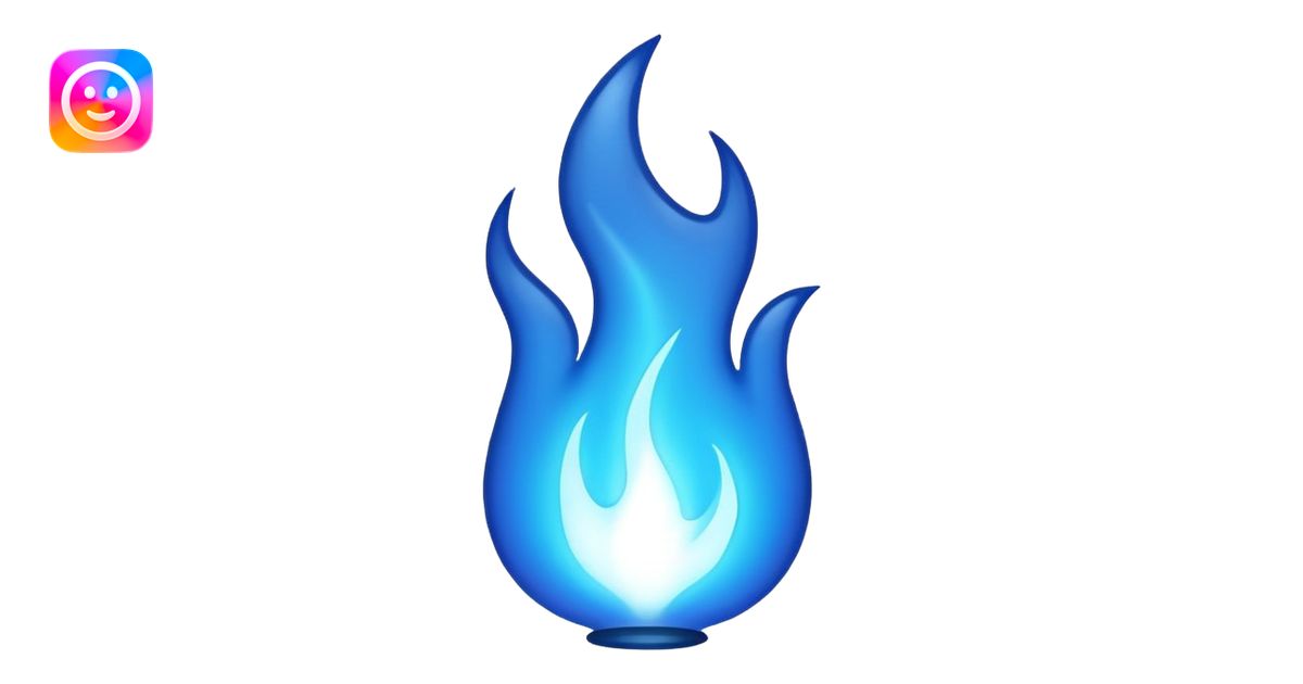 Make a classic blue fire emogi emoji | AI Emoji Generator