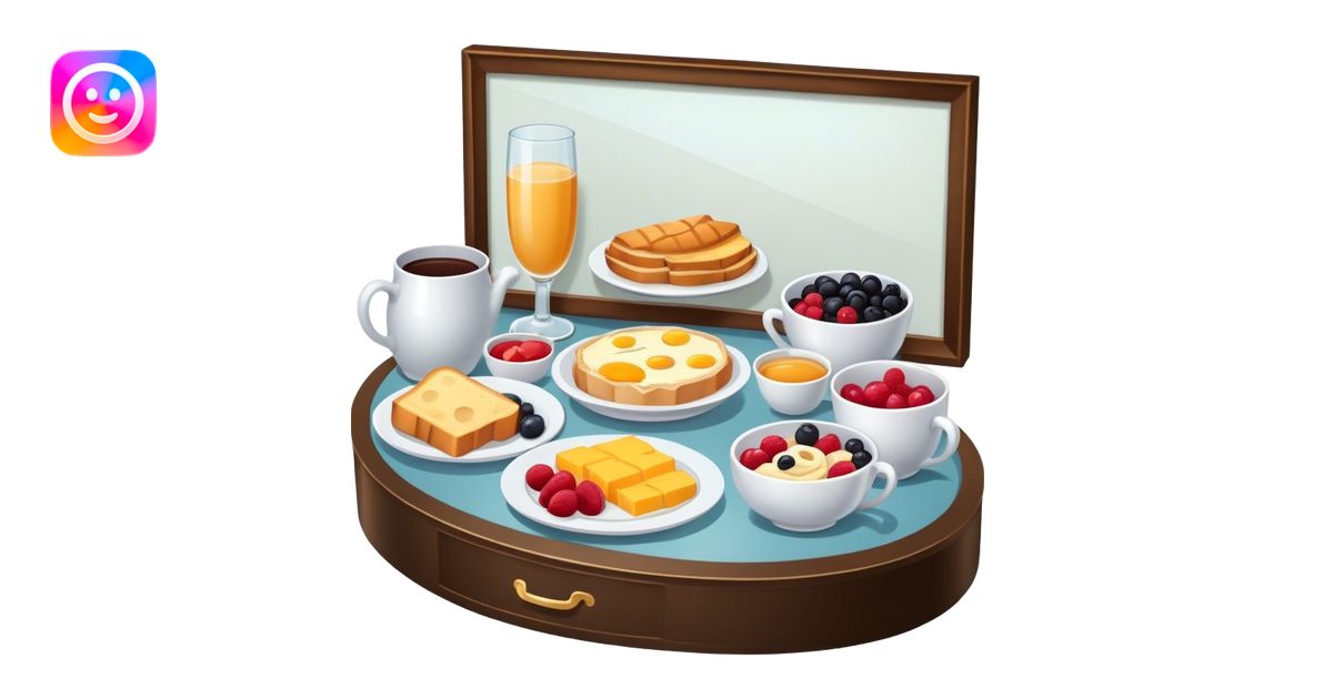Hotel breakfast buffet isometric emoji | AI Emoji Generator