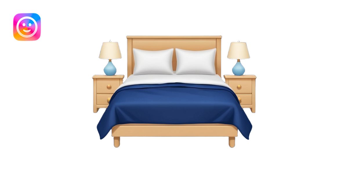 comfortable bed with a dark blue blanket and white pillow, multiple ZZZ ...