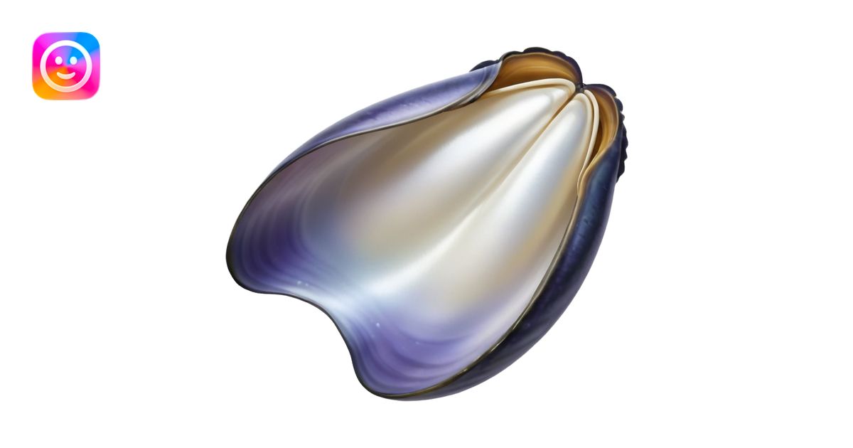 mussel shell, simple, clear emoji | AI Emoji Generator