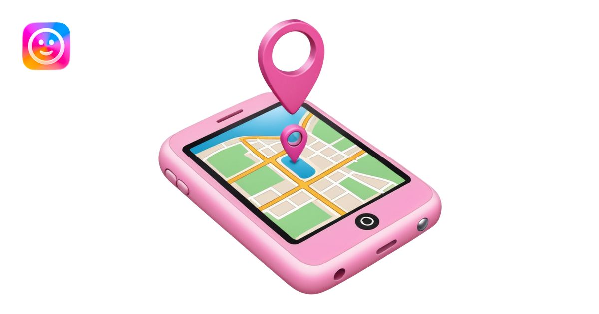 pink gps map emoji | AI Emoji Generator