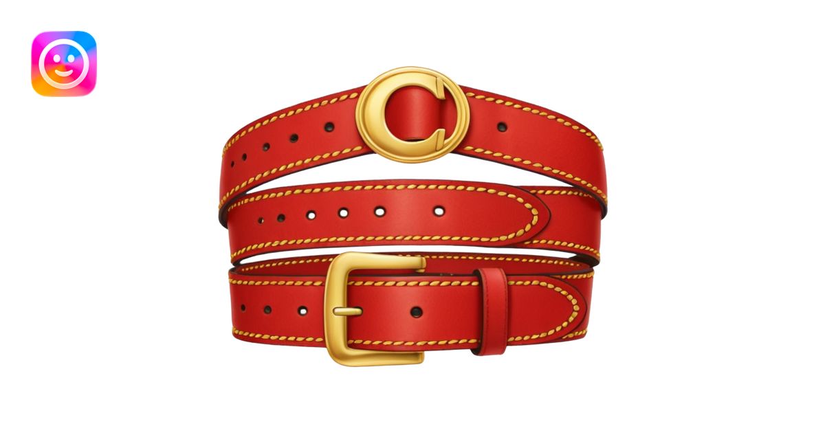 Red Champion belt emoji | AI Emoji Generator