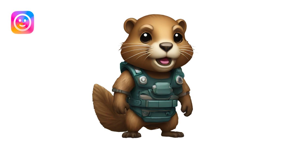 beaver cyborg emoji | AI Emoji Generator