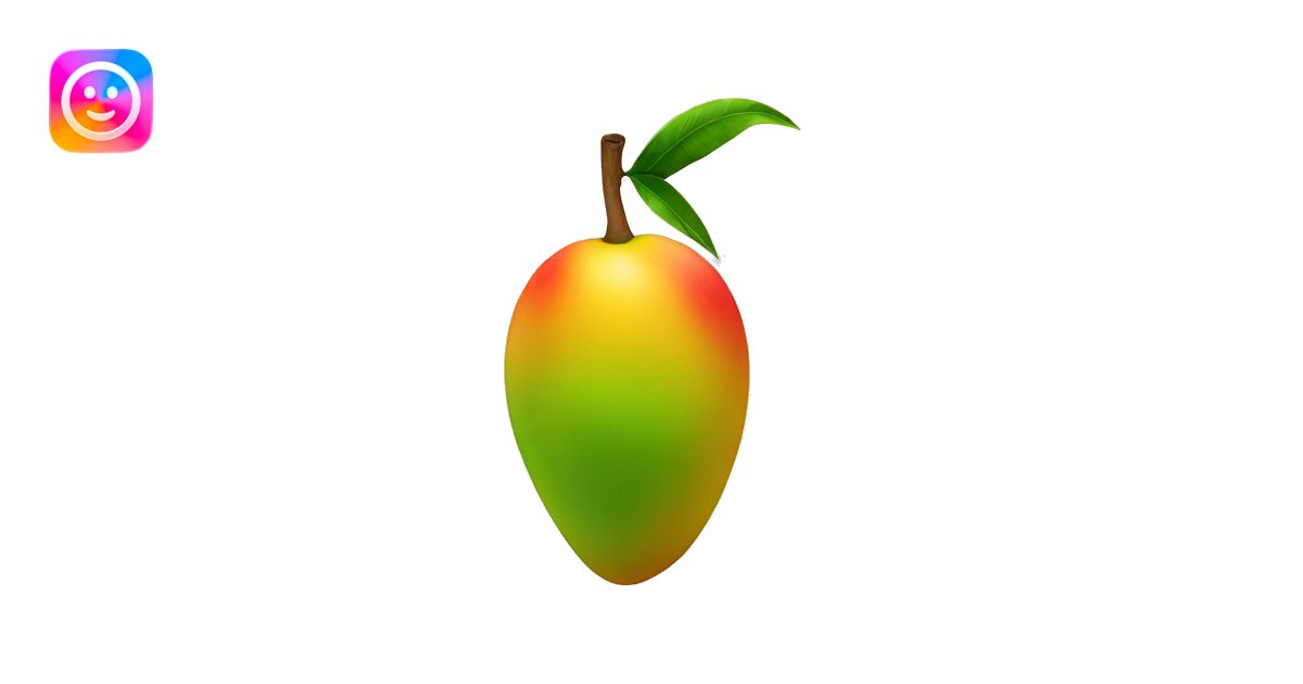 a mango that has a leg poking out of it emoji | AI Emoji Generator