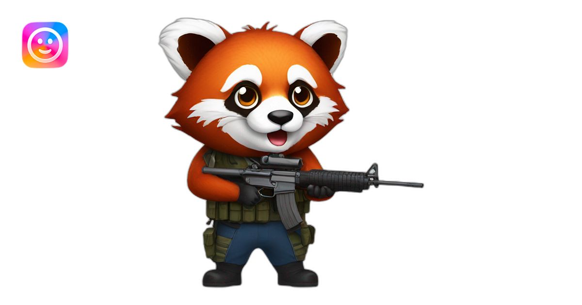 redpanda-with-rifle emoji | AI Emoji Generator
