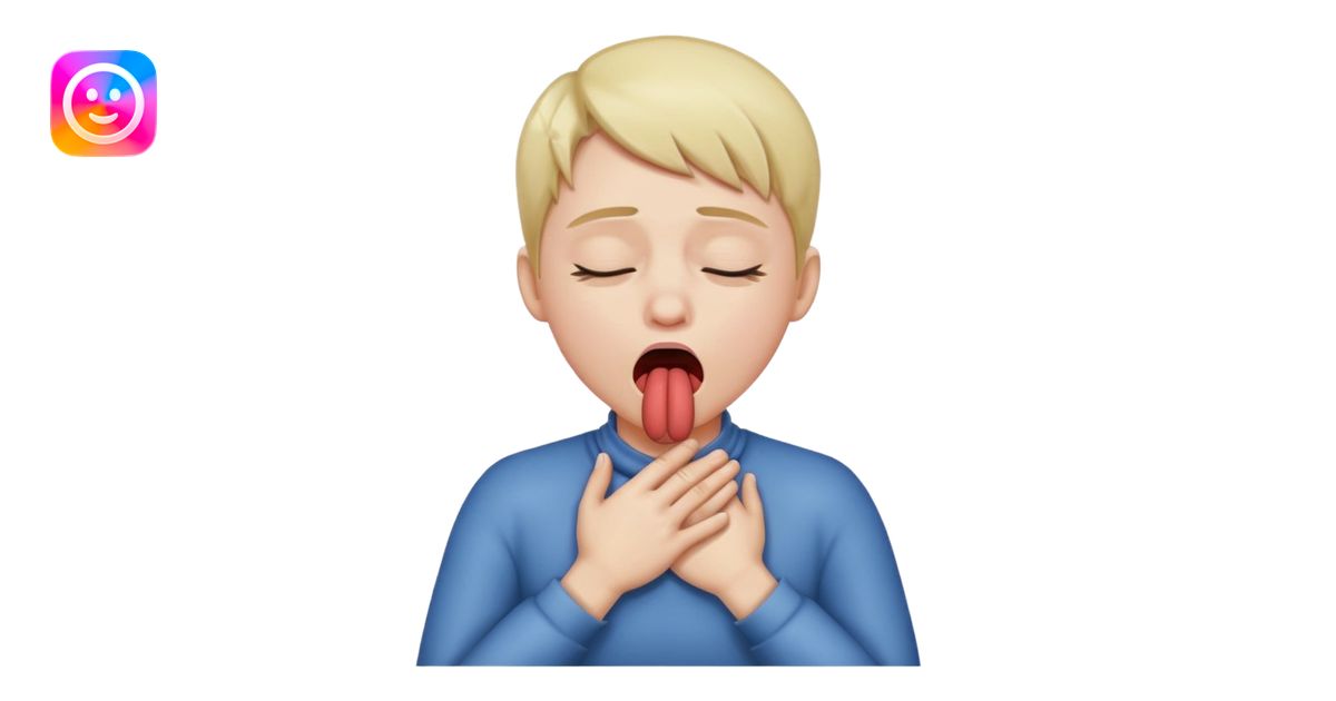 criss cross hands around throat choking self emoji tongue out with eyes ...