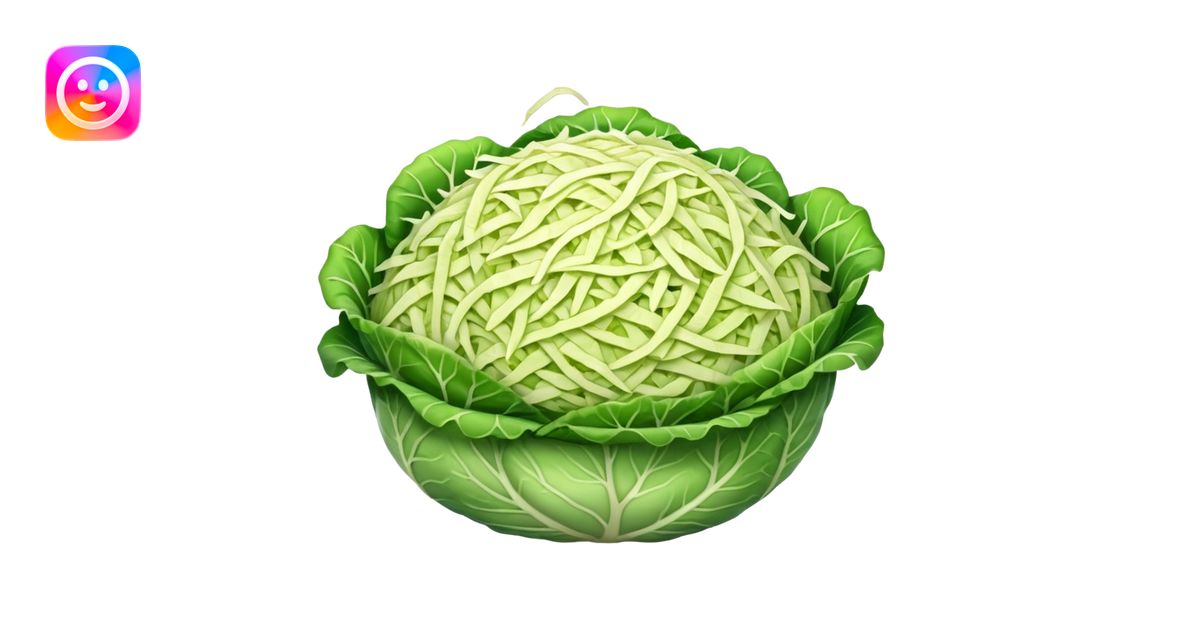 a big pile of grated cabbage without leaves emoji | AI Emoji Generator