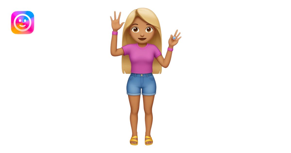 full body realistic emoji girl with fingernails emoji | AI Emoji Generator