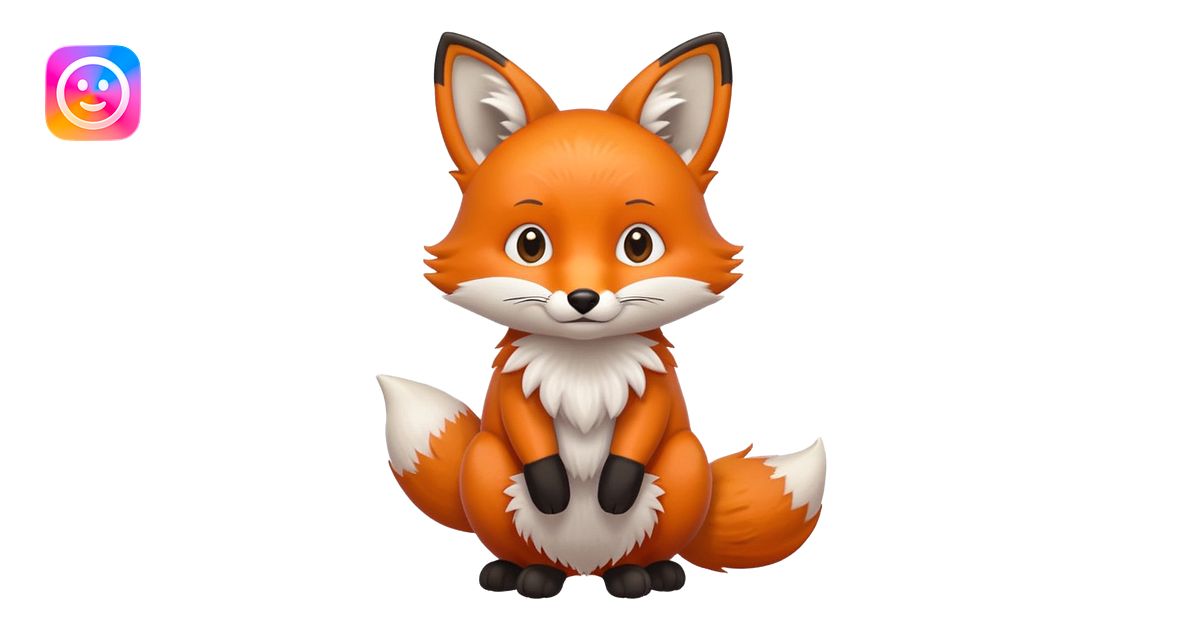 A cute fox emoji | AI Emoji Generator