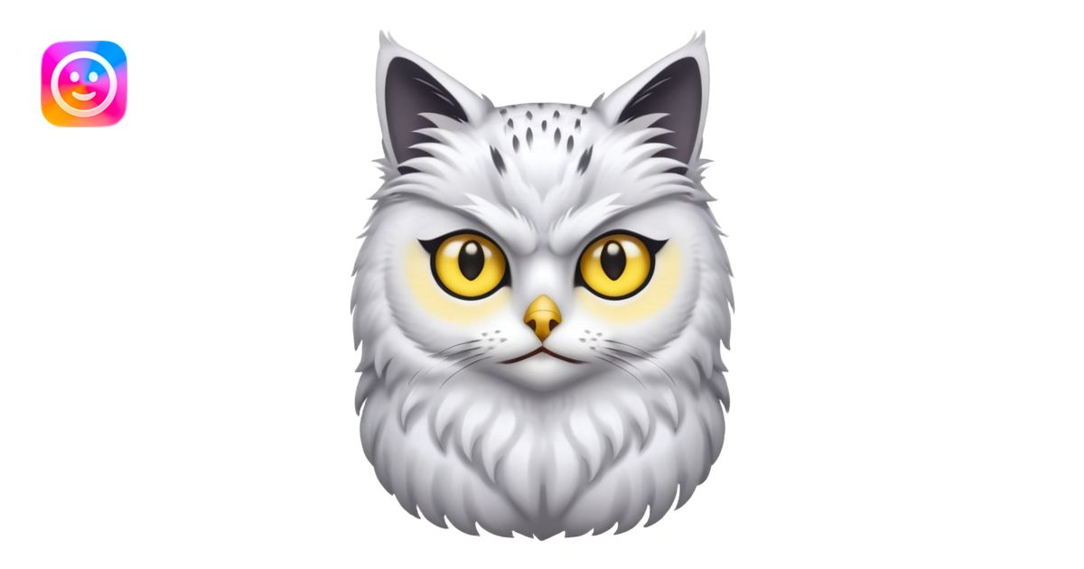 Gato con cuerpo de buho emoji | AI Emoji Generator