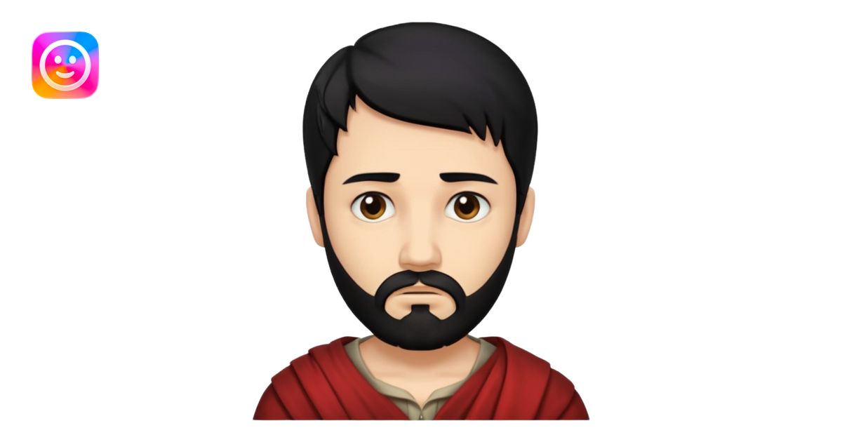 Judas the disciple with black hair and short beard and sad facial ...