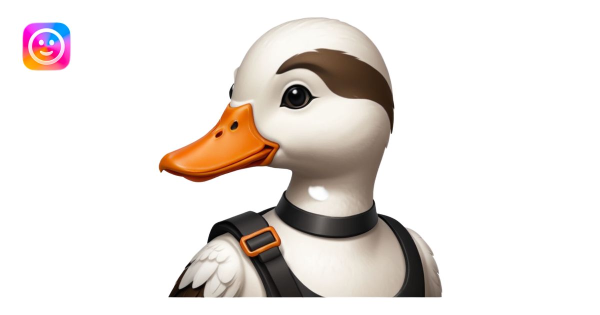 Duck with a Glock 18 emoji | AI Emoji Generator