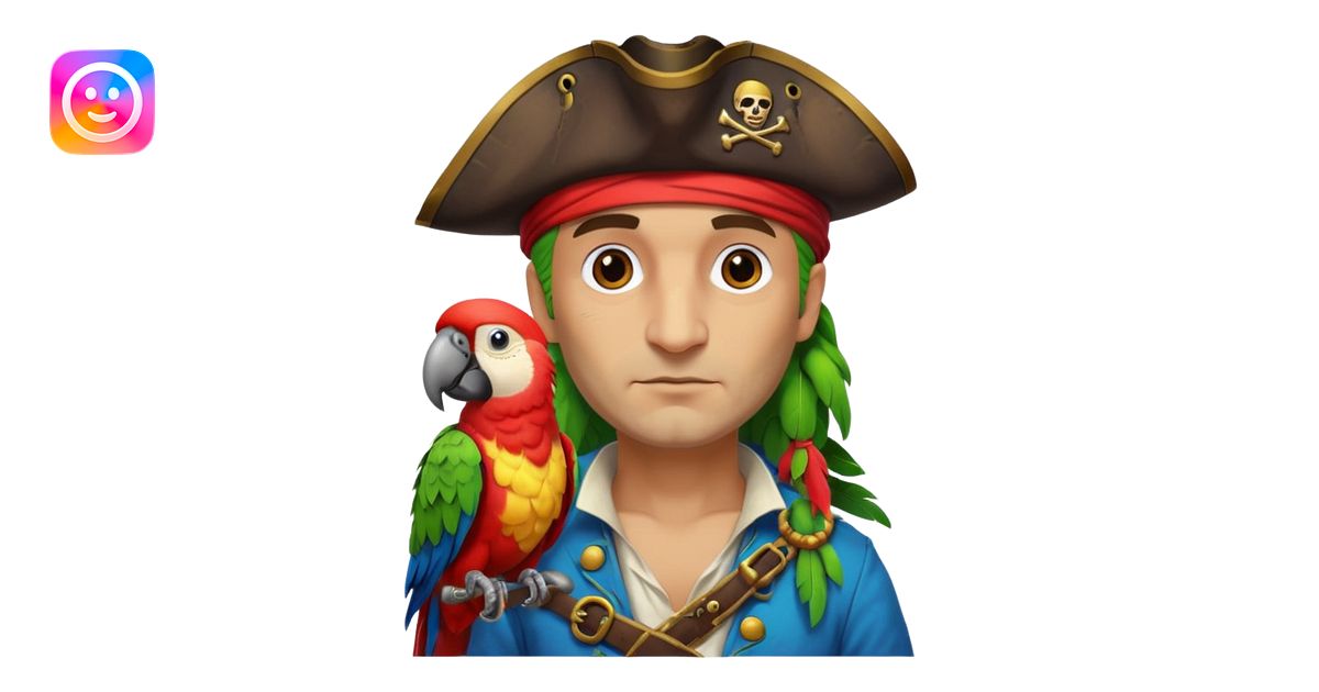pirate and parrot emoji | AI Emoji Generator