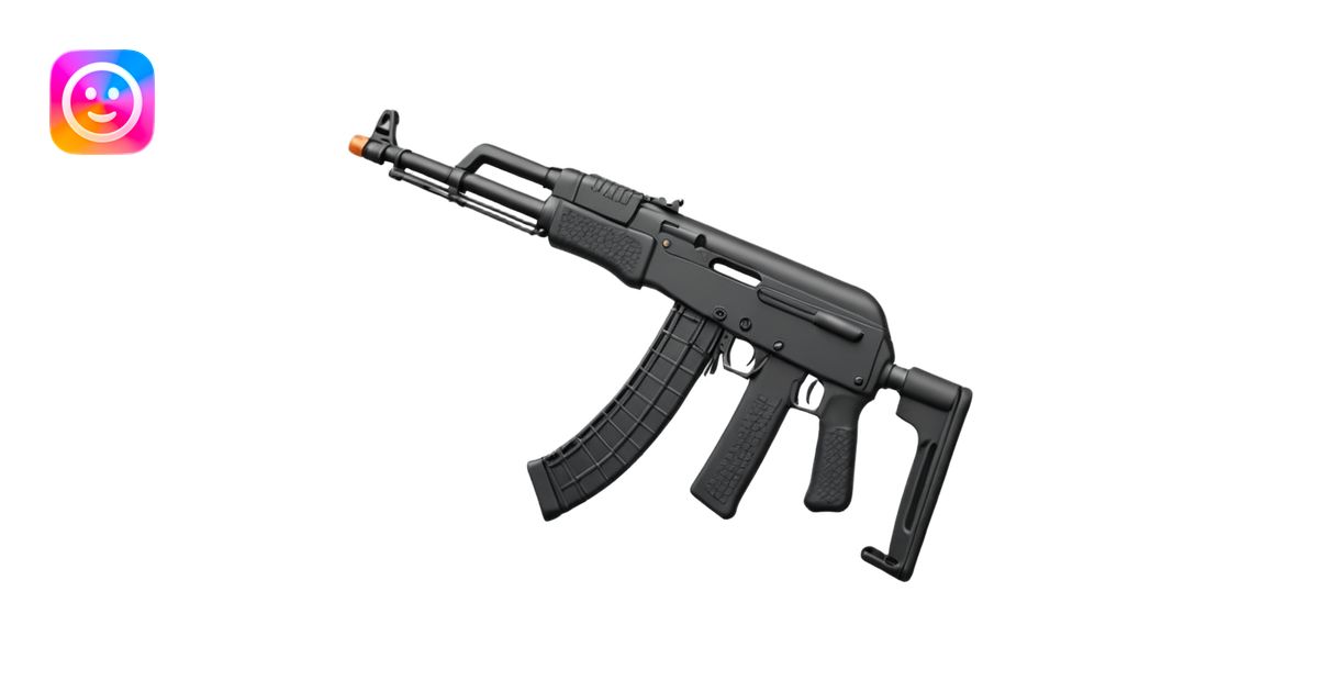 AKM with a polymer handrail and buttstock. emoji | AI Emoji Generator