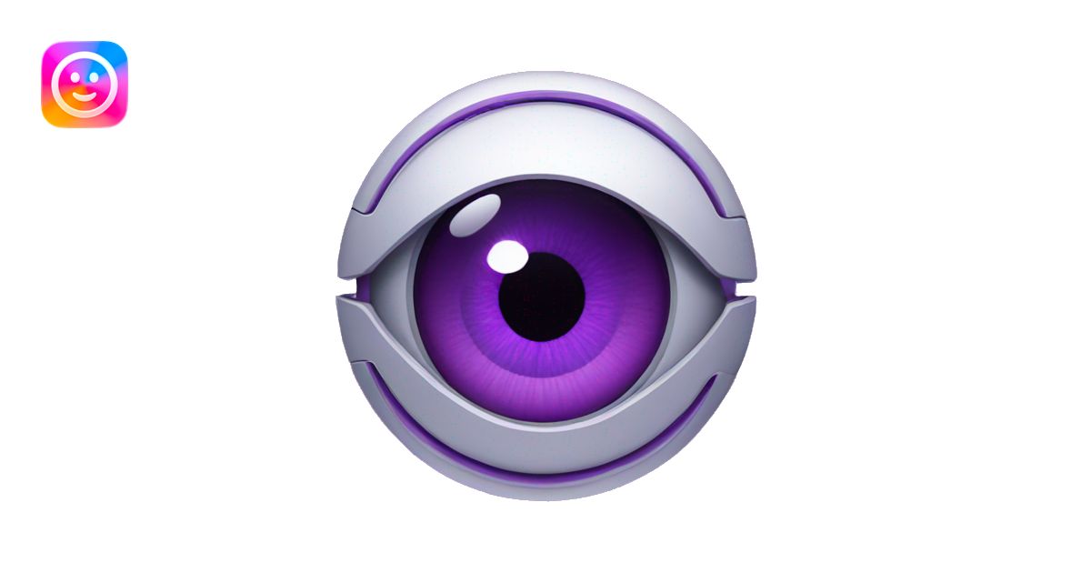 robot eye PURPLE TECH emoji | AI Emoji Generator