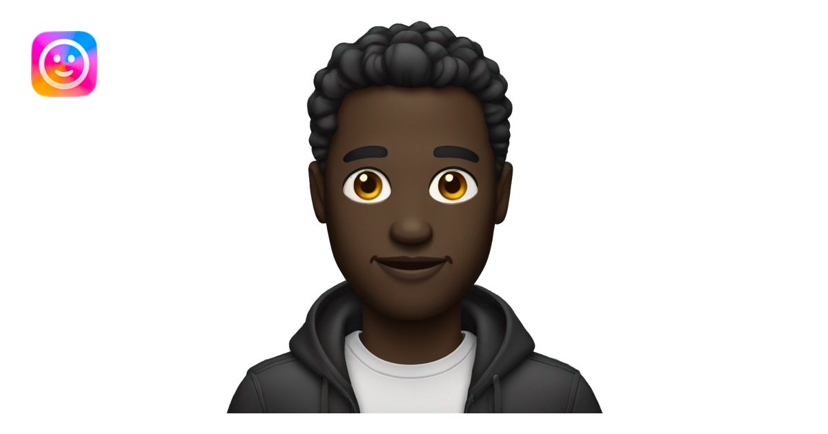 Cool dark skinned man emoji | AI Emoji Generator