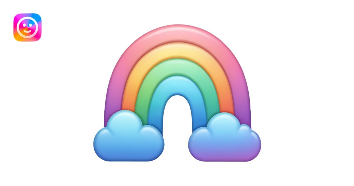 pastel rainbow emoji | AI Emoji Generator
