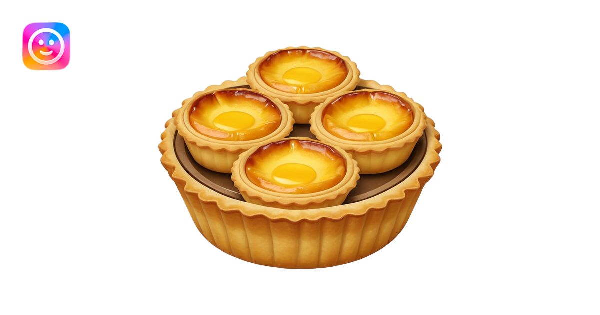 Portuguese Egg Tarts emoji | AI Emoji Generator