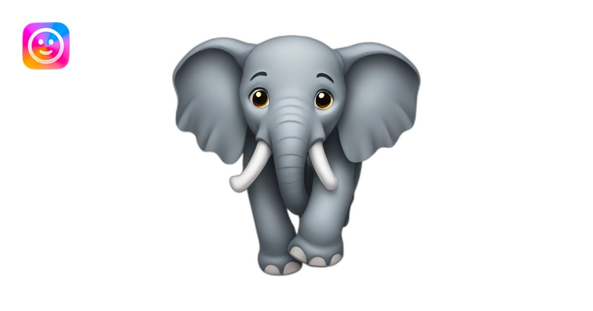 down falling Elephant emoji | AI Emoji Generator