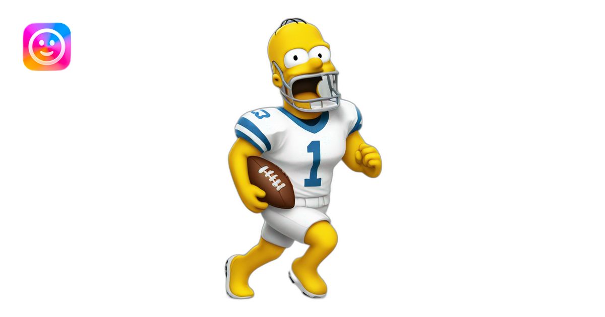 homer simpson playing football emoji | AI Emoji Generator