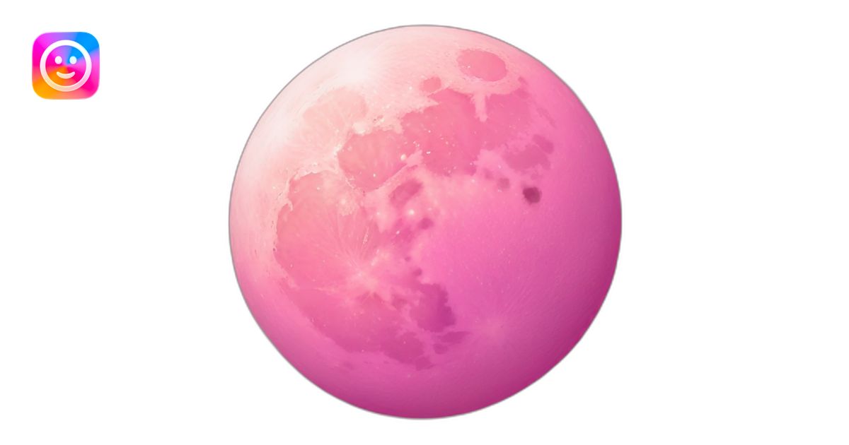 Pink moon emoji | AI Emoji Generator