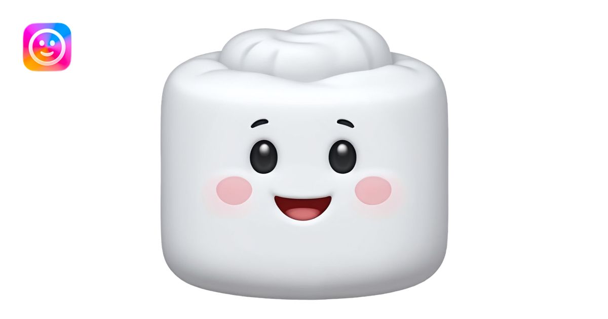 cute animated marshmallow emoji | AI Emoji Generator
