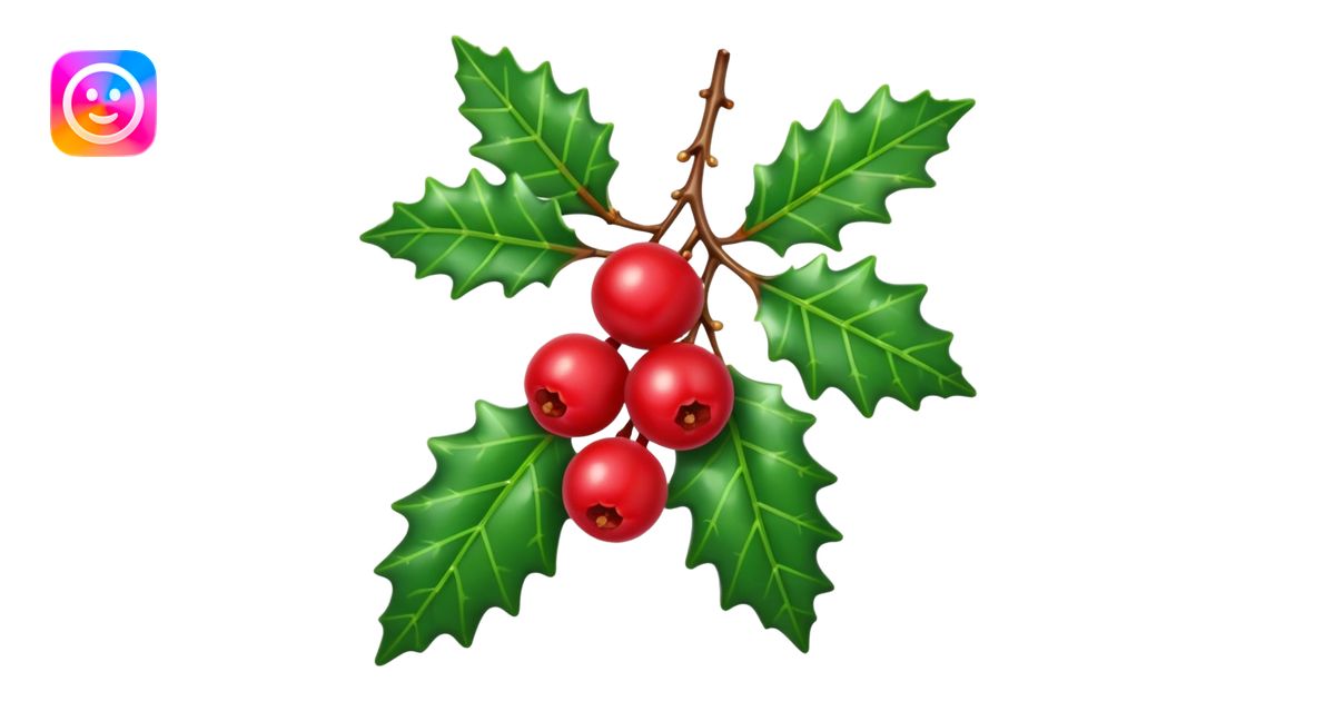 holly sprig emoji | AI Emoji Generator