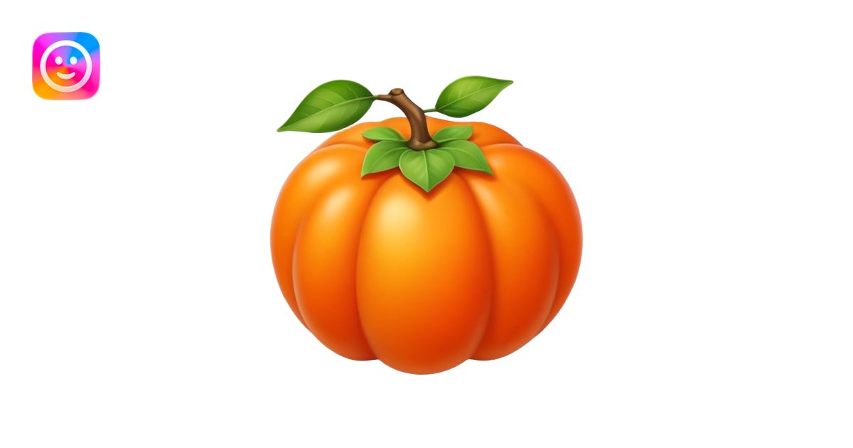 Persimmon and sunshine magic emoji | AI Emoji Generator