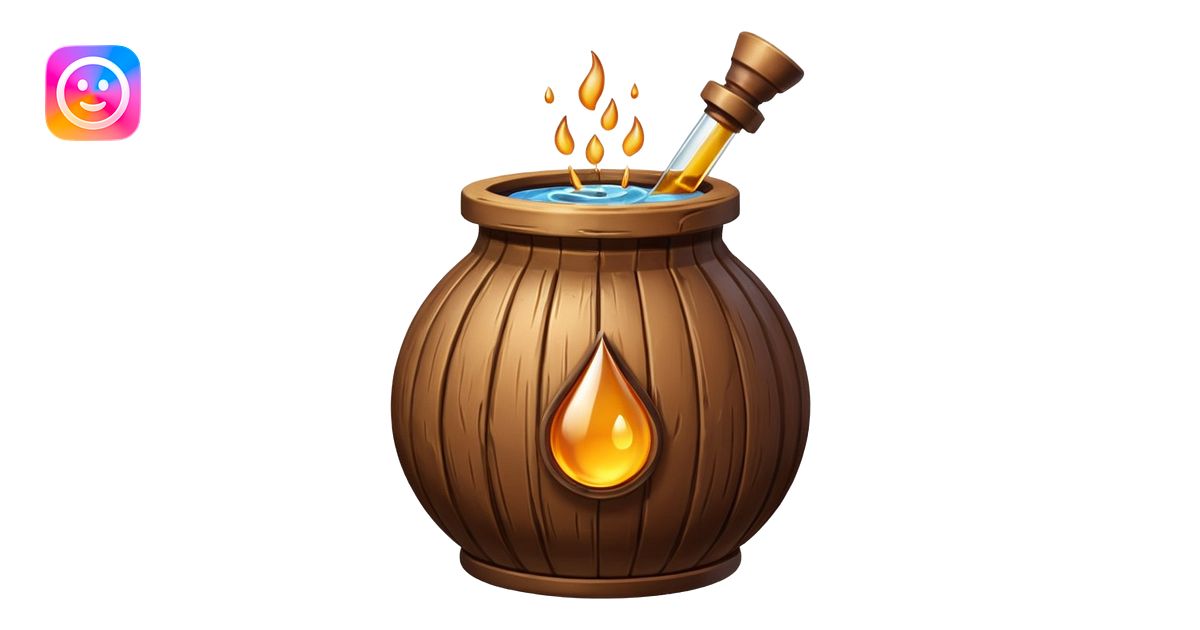 3d oil icon for medieval game emoji | AI Emoji Generator